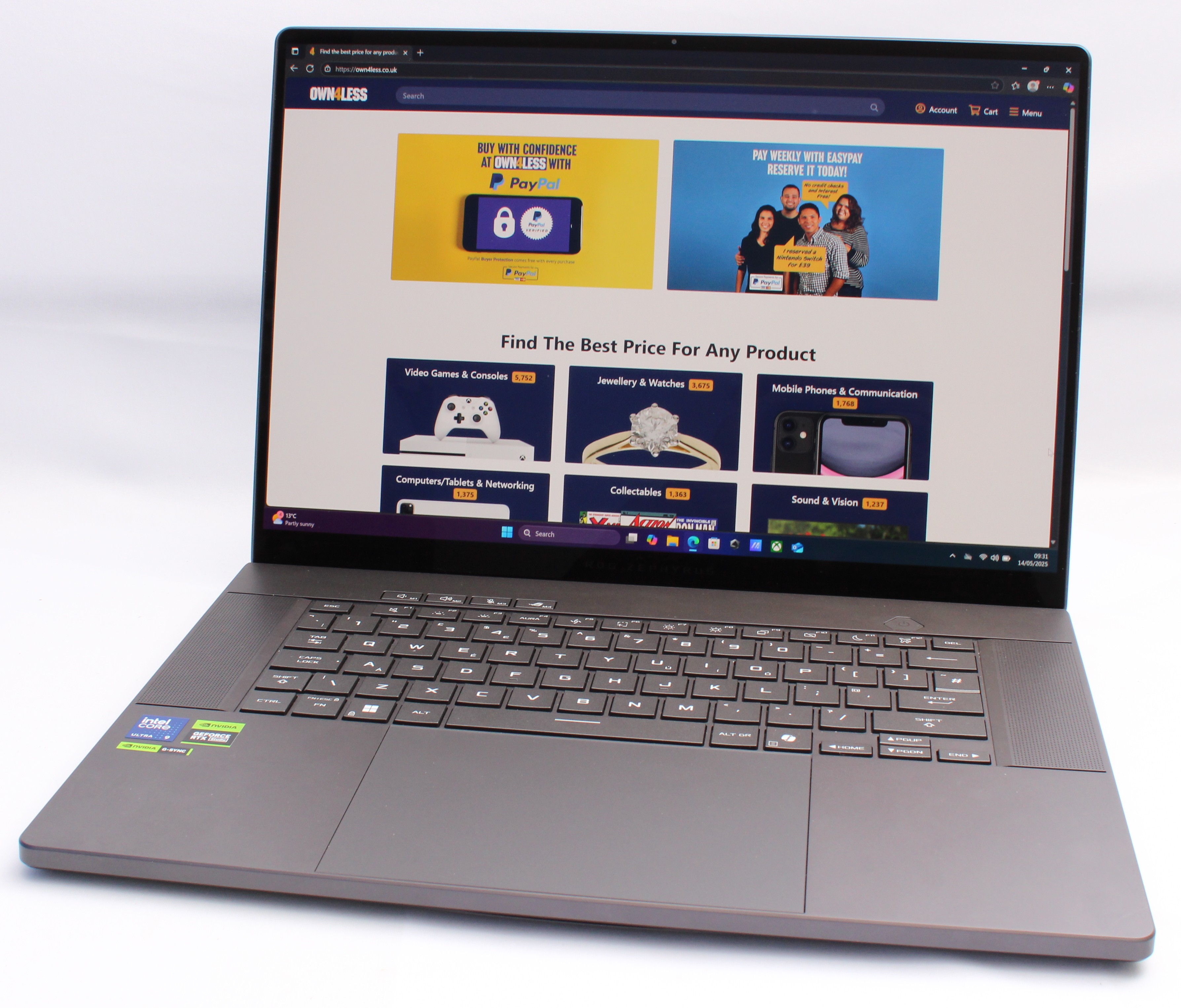 Pre-owned ASUS ROG G16 16" Laptop - RTX 5080 Intel Core Ultra 9 32GB ...